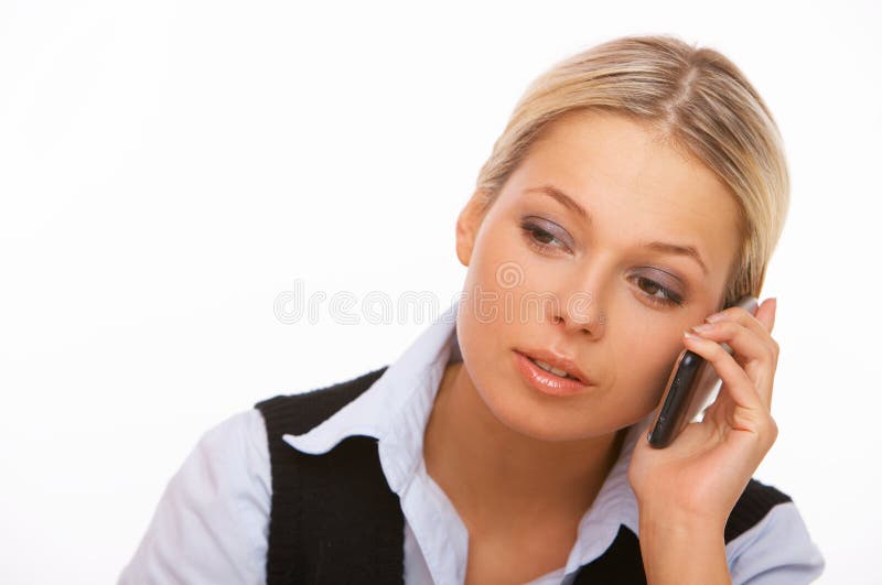 Talking cell phone stock photo. Image of cell, call, businesswoman ...