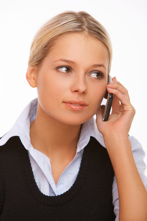 Talking cell phone stock photo. Image of cell, attractive - 4988602