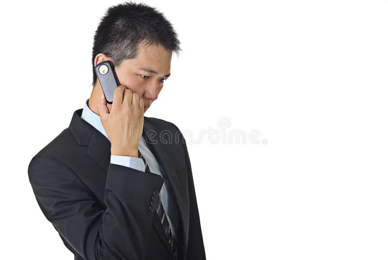 Young Man Calling on Mobile Phone Stock Image - Image of call, handsome ...