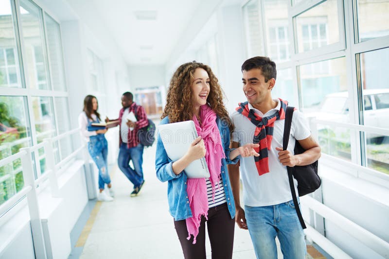 Talking after classes stock image. Image of talking, happy - 59022239