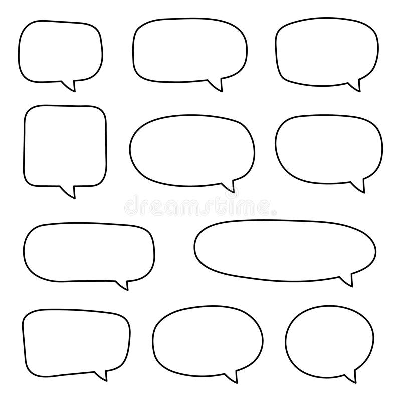 Talking Cloud Icons Vector Set. Stock Vector - Illustration of talk ...