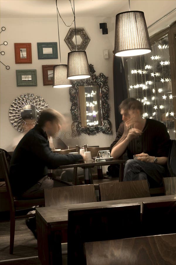 Talking in Coffee Shop editorial stock image. Image of laugh - 17880304