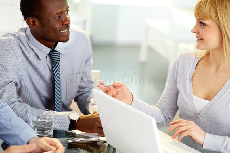 Talking colleagues stock image. Image of business, teamwork - 54927373