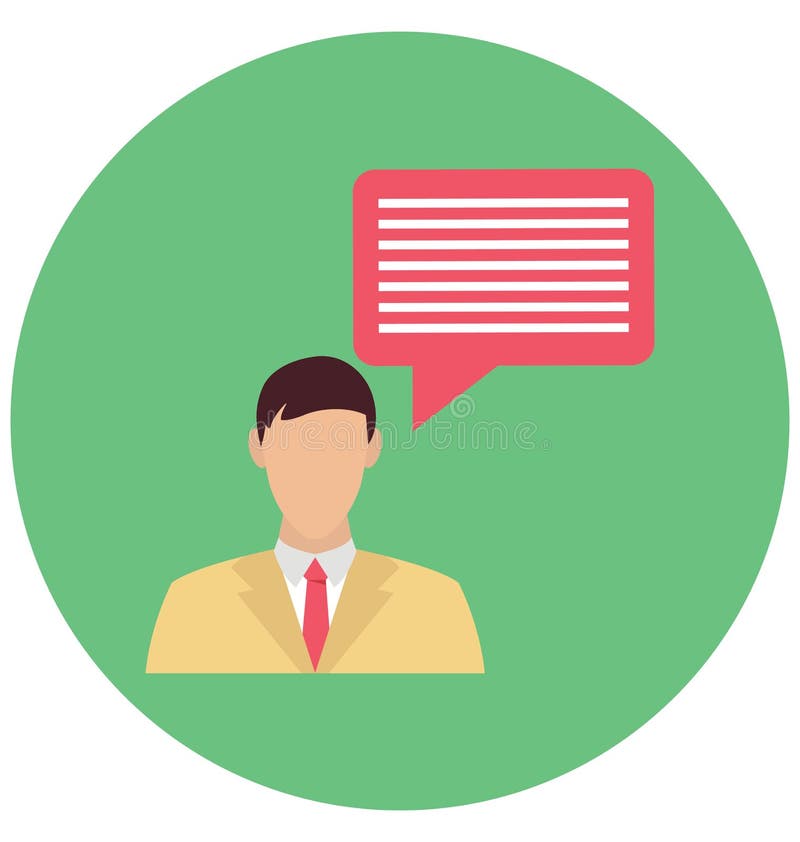 Talking Color Isolated Vector Icon that Can Be Easily Edit or Modified ...