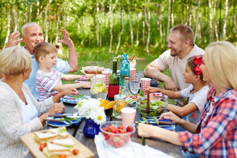 Talking by dinner stock image. Image of natural, eating - 88472557