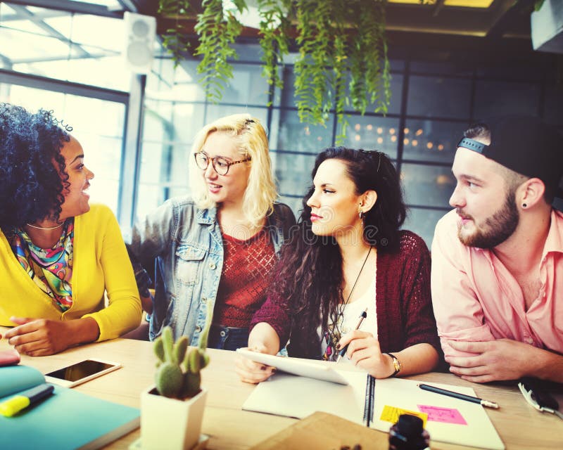 Talking Discussion Brainstorming Communication Concept Stock Image ...