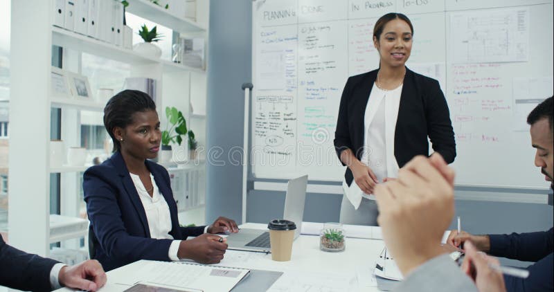 Team of Office Workers Discussing Startup Project Stock Footage - Video ...