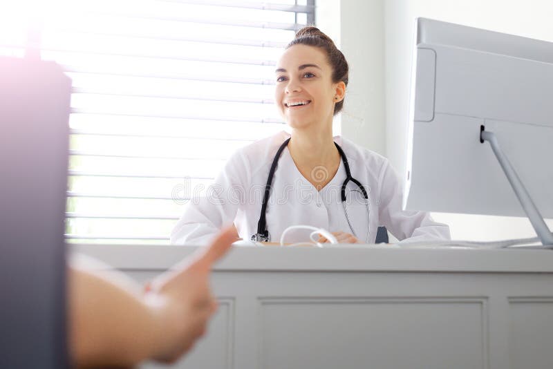 Talking Doctor with the Patient. Stock Photo - Image of caucasian ...