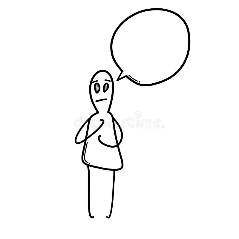 Talking Doodle Vector Icon Drawing Sketch Illustration Hand Drawn Cartoon Line Eps10 Stock