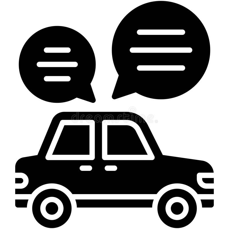 Talking while Driving Icon, Car Accident and Safety Related Vector ...