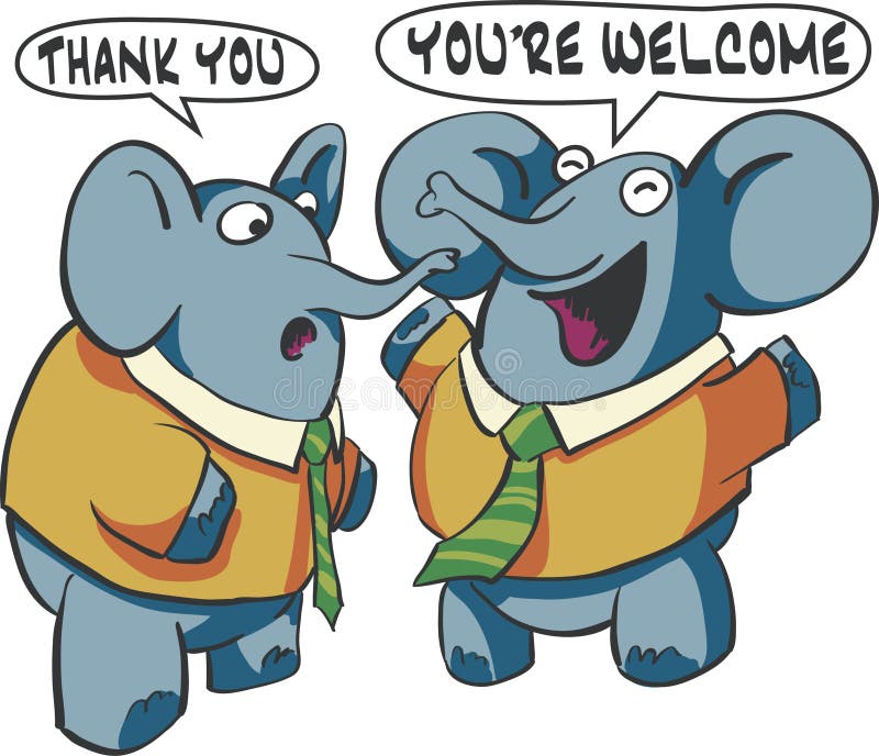 Talking Elephants stock vector. Illustration of thank - 51611139