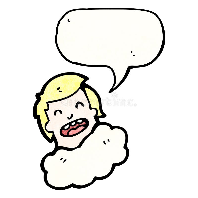 Talking Head in Cloud Cartoon Stock Vector - Illustration of cartoon ...