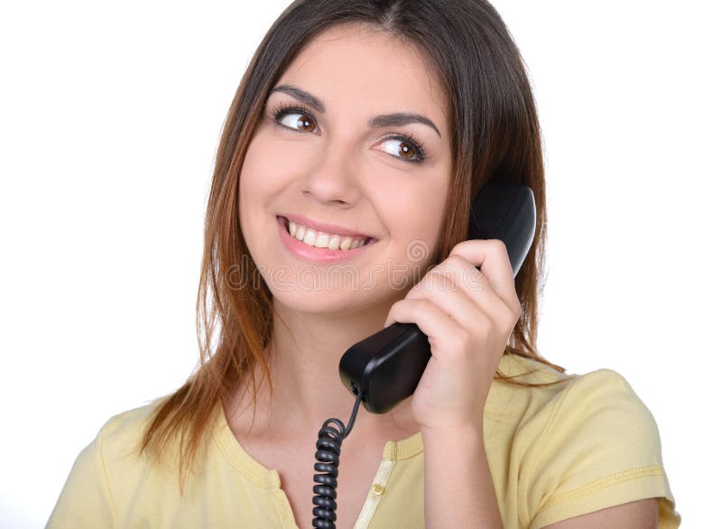 Talking stock photo. Image of hair, open, isolated, human - 41784840