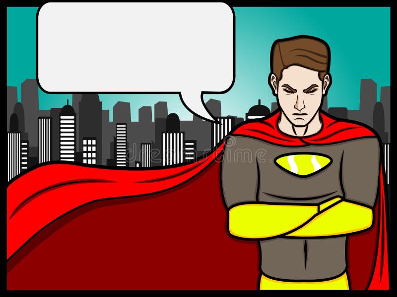 Superhero Talking with Megaphone Stock Vector - Illustration of power ...