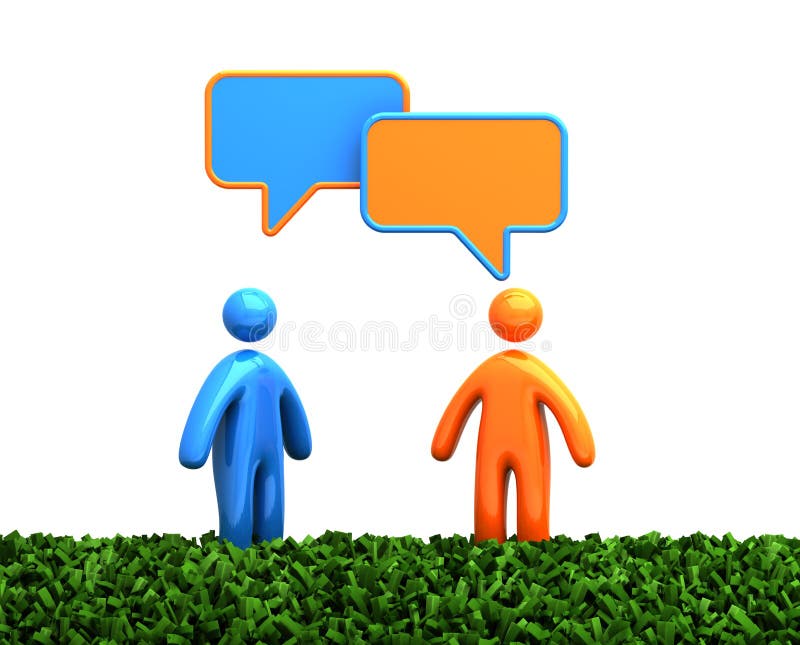 Talking human figures stock illustration. Illustration of people - 15964361