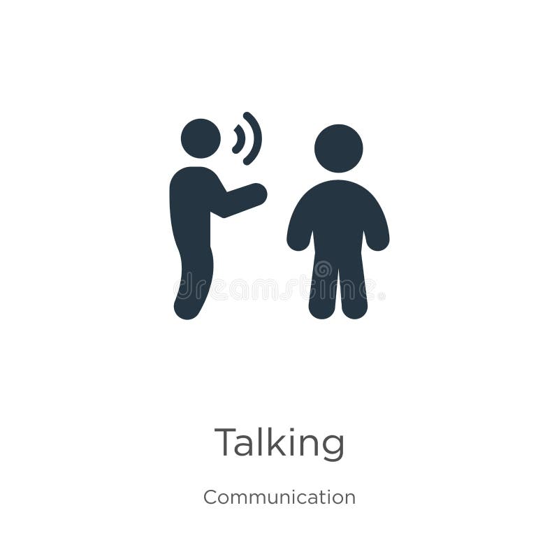 Talking Icon Vector. Trendy Flat Talking Icon from Communication ...