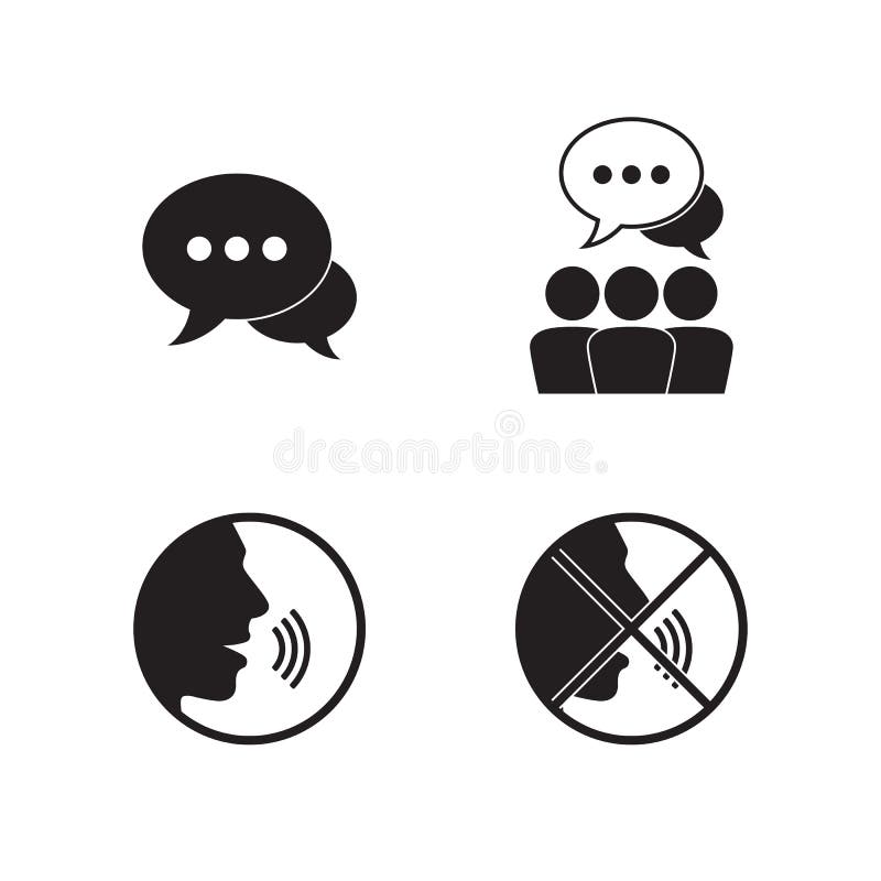 Talking icons stock illustration. Illustration of babble - 98694269