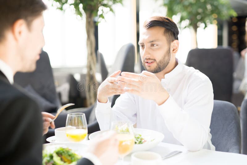 Talking by lunch stock image. Image of group, happy - 113936089