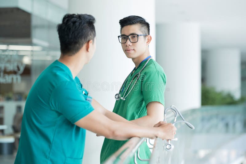 Talking medical workers stock photo. Image of medicine - 120531228
