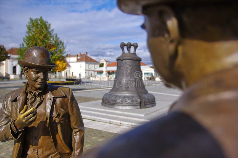 Talking men statues stock image. Image of european, gate - 79629225
