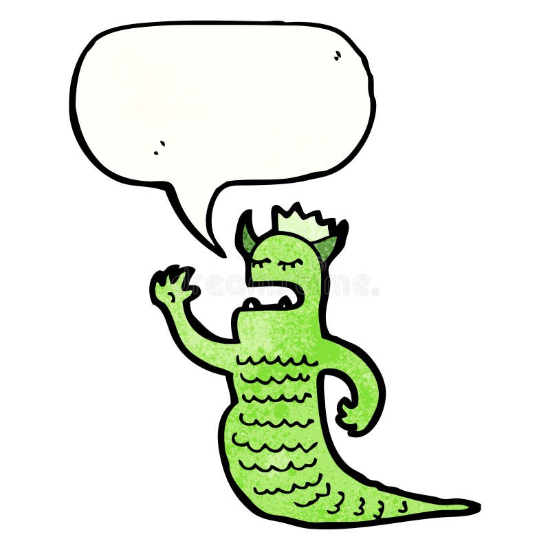 Talking monster cartoon stock vector. Illustration of speech - 38039118