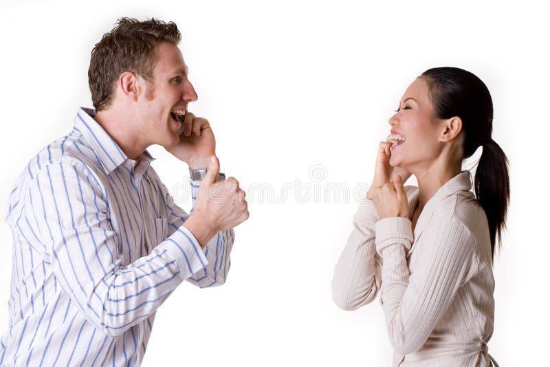 Talking over the phone stock photo. Image of serious, handphone - 5187008