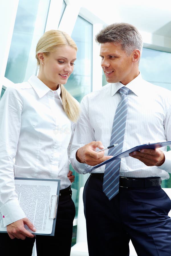 Talking partners stock photo. Image of businessman, paper - 15633064