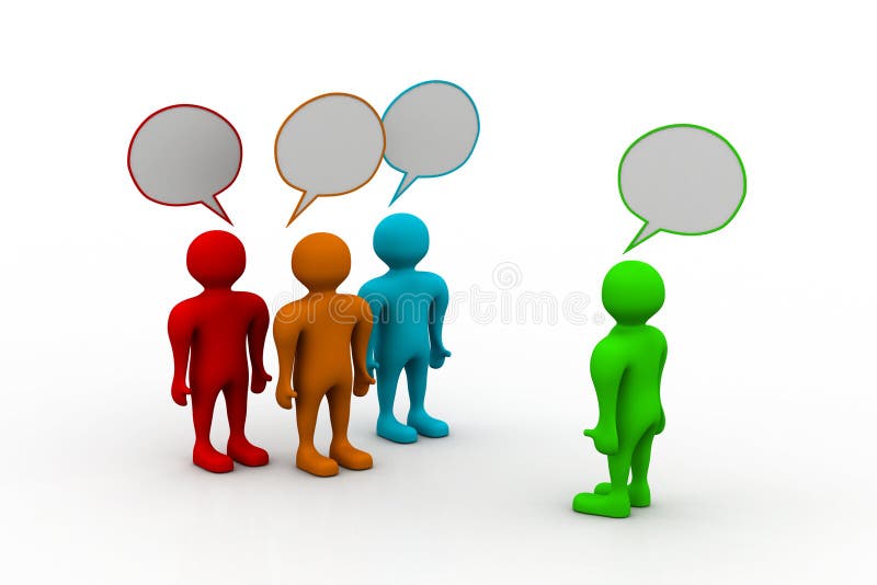 3d people talking stock illustration. Illustration of communicate ...