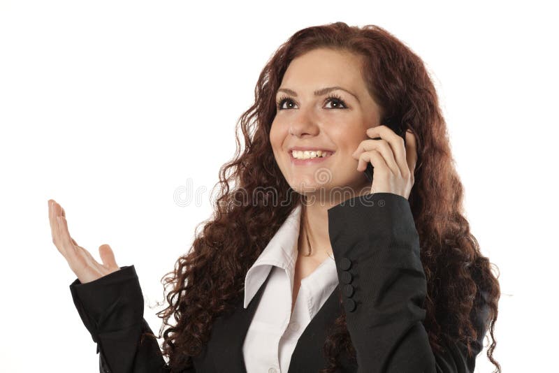 Talking on the phone stock image. Image of horizontal - 18723195