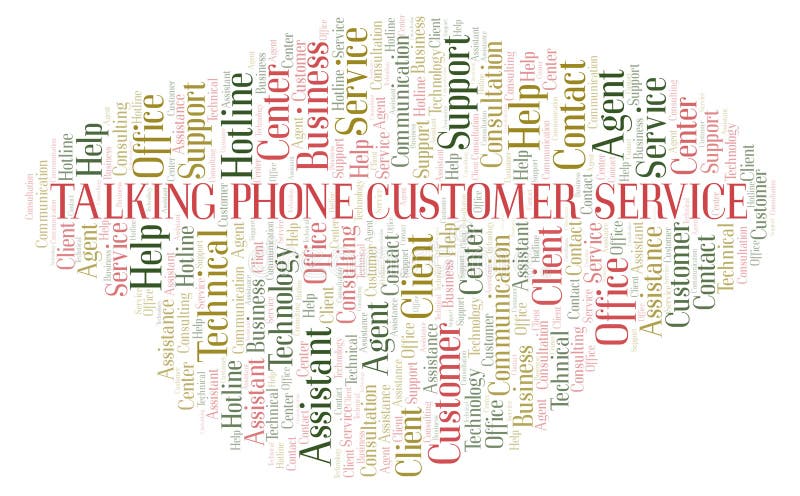 Talking Phone Customer Service Word Cloud. Stock Illustration ...