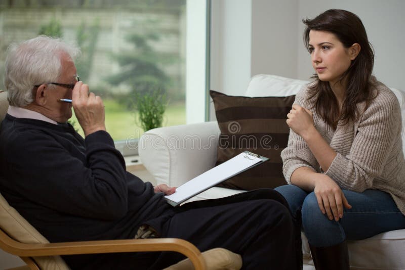 Talking with psychologist stock photo. Image of counseling - 51993606
