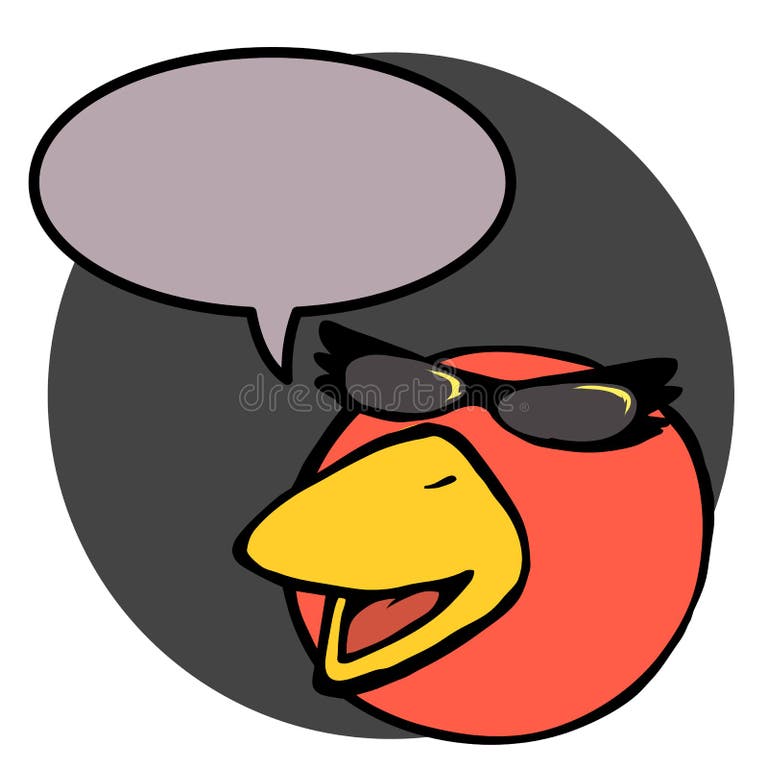 Talking Red Bird Cartoon Character Stock Vector - Illustration of ...