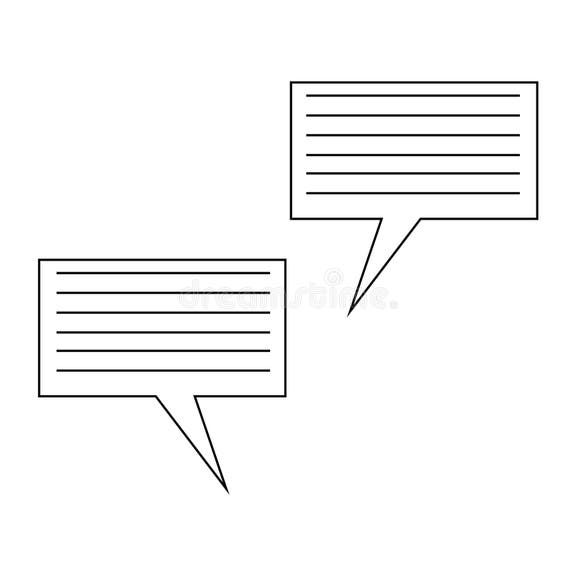 Talking Speech Bubble Icon Isolated on White Stock Vector ...