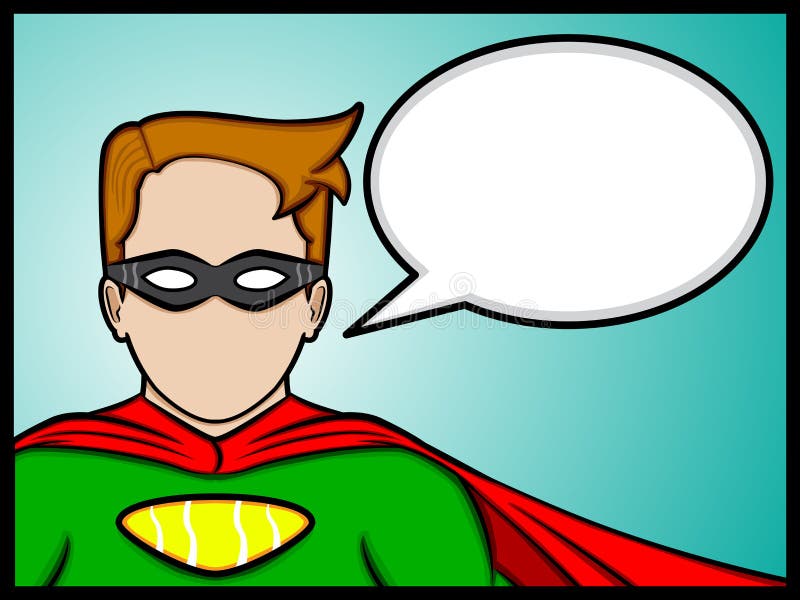 Superhero Talking with Megaphone Stock Vector - Illustration of power ...
