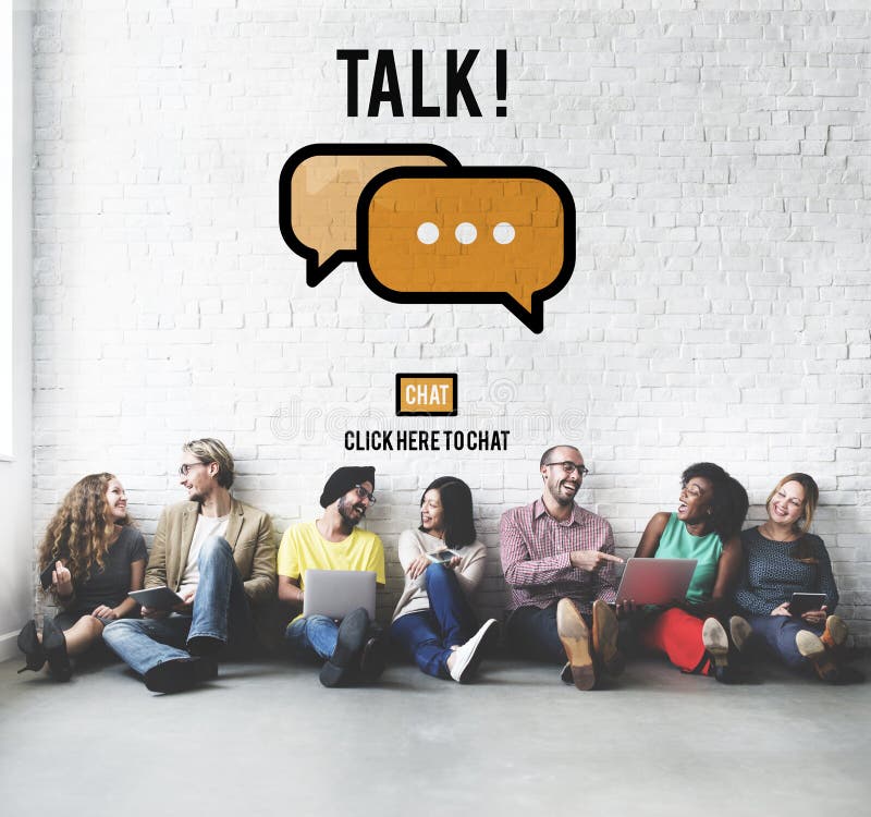 Talking Talk Communication Conversation Concept Stock Image - Image of ...