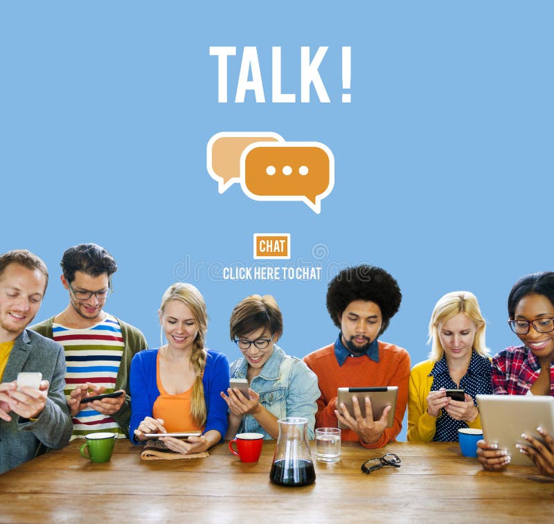 Talking Talk Communication Conversation Concept Stock Image - Image of ...