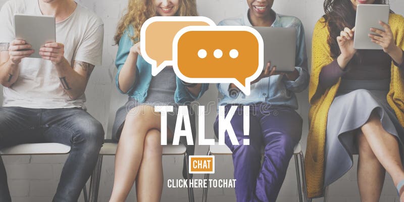 Talking Talk Communication Conversation Concept Stock Photo - Image of ...
