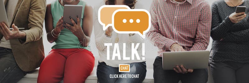 Talking Talk Communication Conversation Concept Stock Image - Image of ...