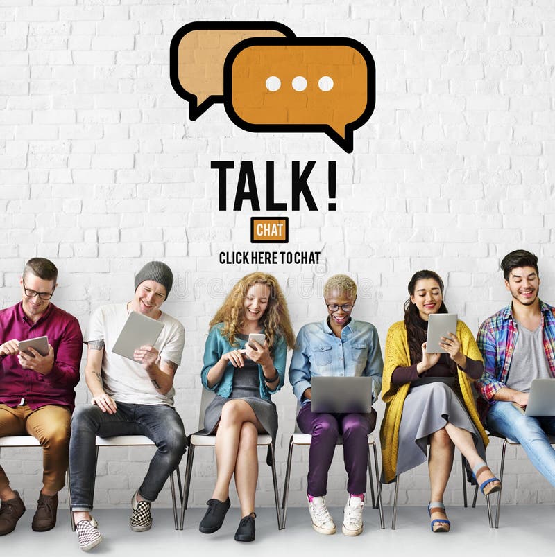 Talking Talk Communication Conversation Concept Stock Photo - Image of ...