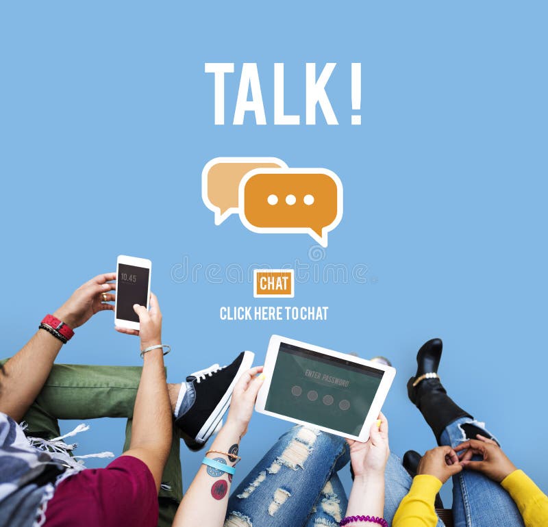 Talking Talk Communication Conversation Concept Stock Image - Image of ...