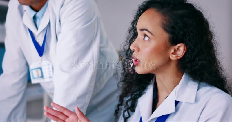 Talking, Teamwork and Scientist Woman in Laboratory Training, Research ...