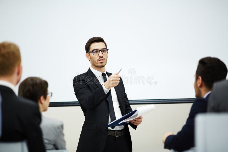 Talking to audience stock photo. Image of ambitious - 100144730
