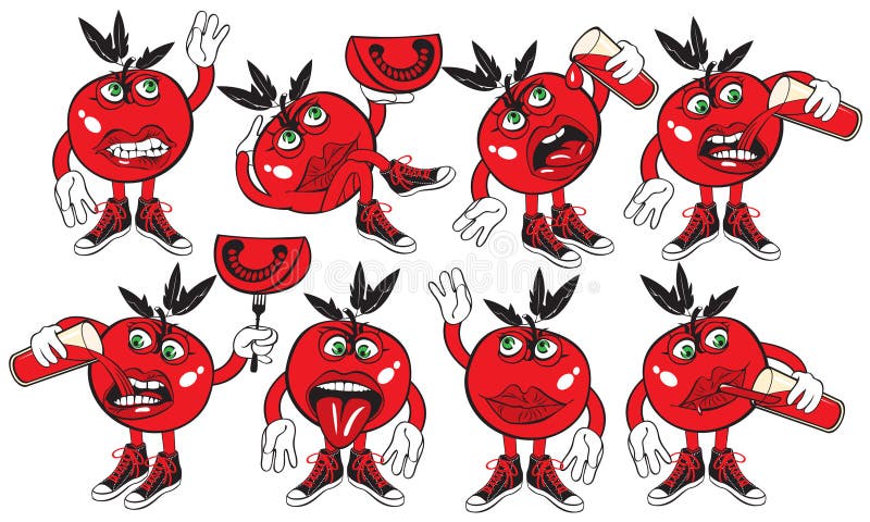 Talking tomatoes stock vector. Illustration of mascot - 22602055