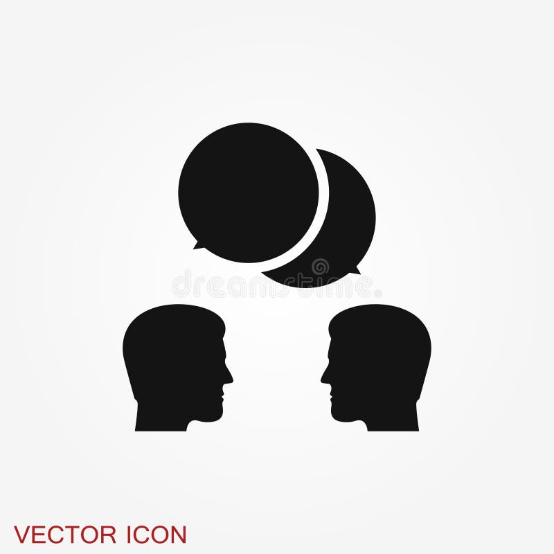 Talking Vector Icon. Dialogue,contact, Conversational Symbol Isolated ...