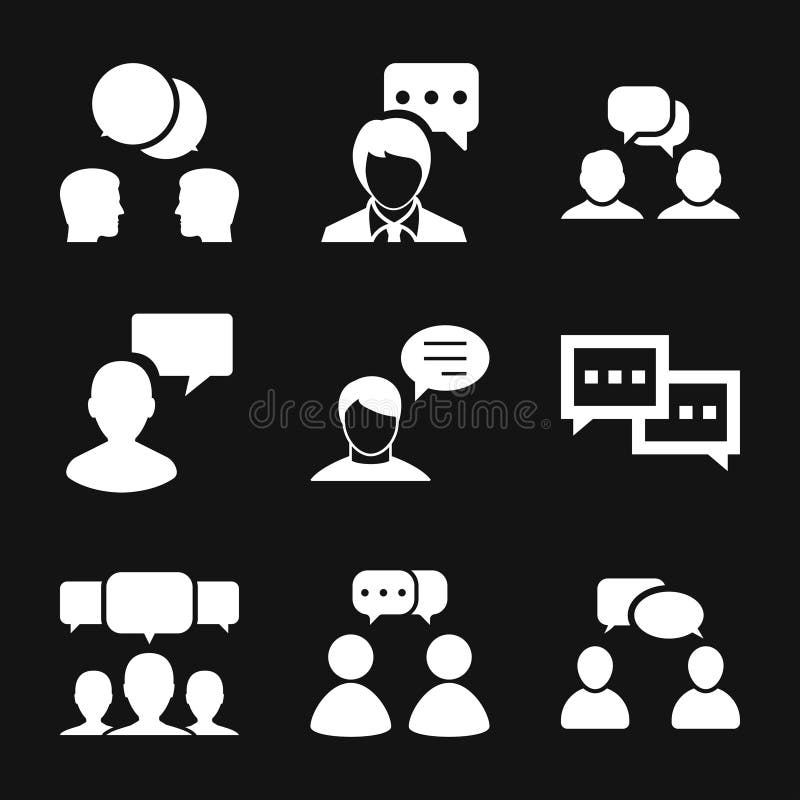 Talking Vector Icon. Dialogue,contact, Conversational Symbol Isolated ...