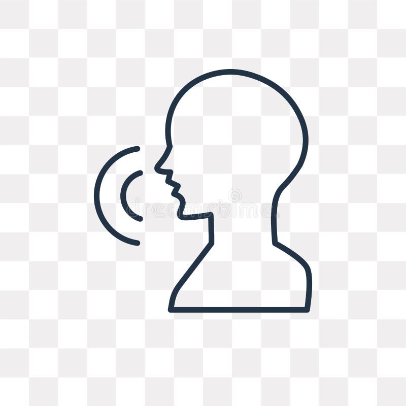 Speaking Vector Icon Isolated on Transparent Background, Speaking ...