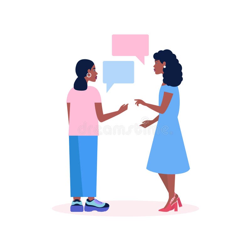 Talking women stock vector. Illustration of speech, space - 202377974