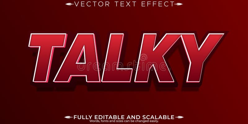 Talky Text Effect, Editable Bold and Headline Customizable Font Style ...