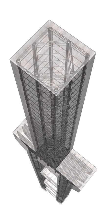 Tall 3d structure stock illustration. Illustration of gray - 27946878