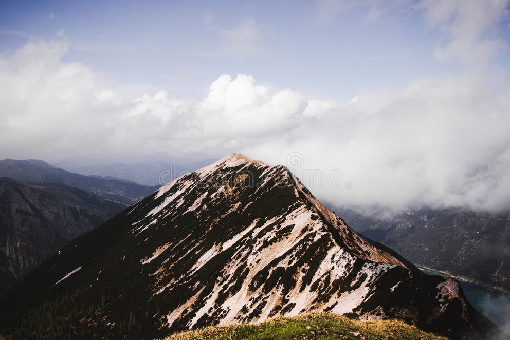 Alps Covered in Clouds, Austria Stock Photo - Image of view, volcano ...